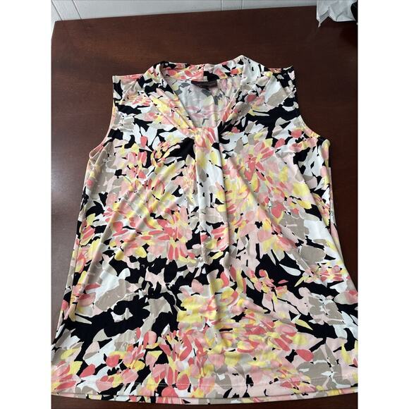 Dana Buchman | Tops | Dana Buchman Womens Large Blouse Sleeveless Vneck ...